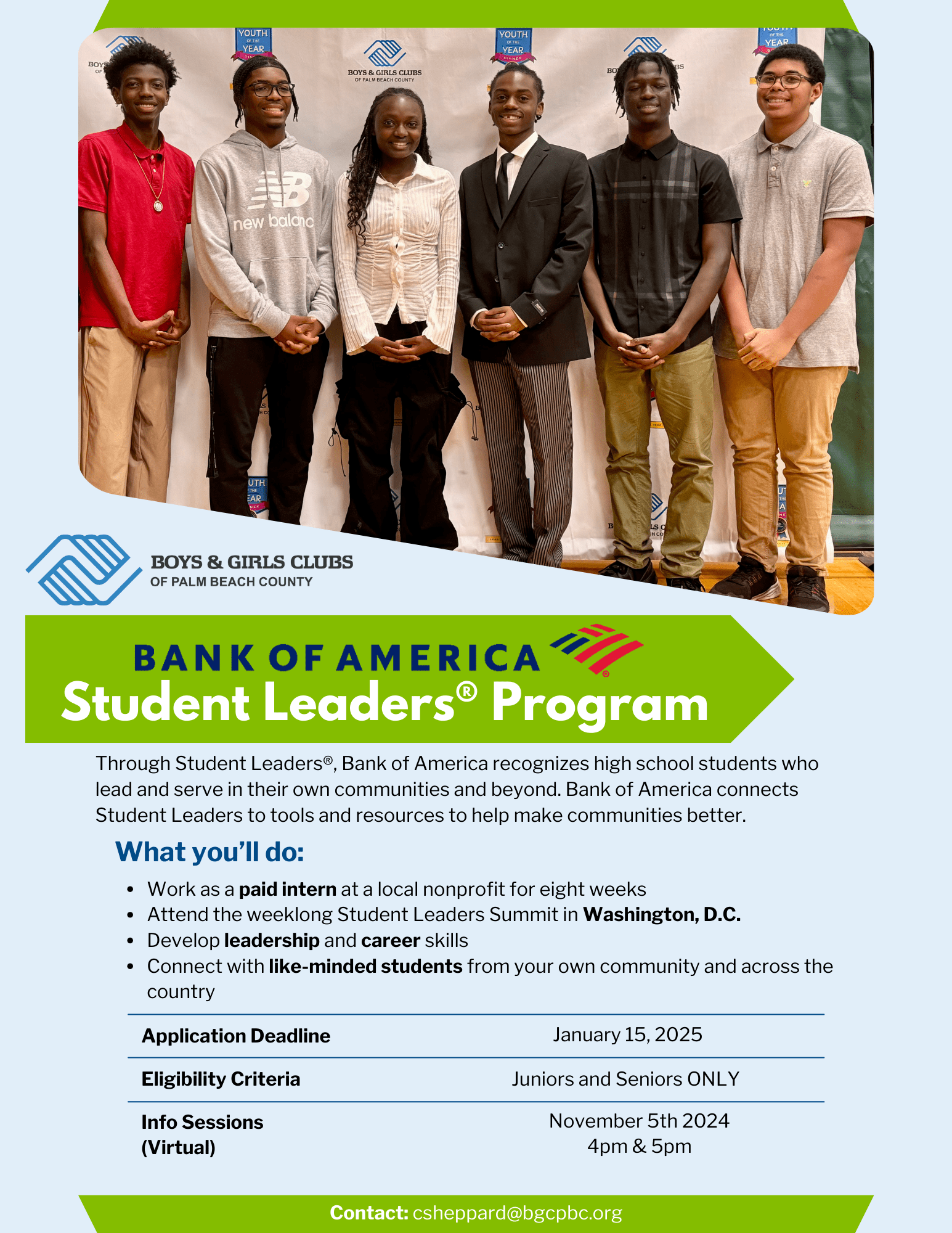 Student Leaders Info Sessions | Boys & Girls Clubs of Palm Beach